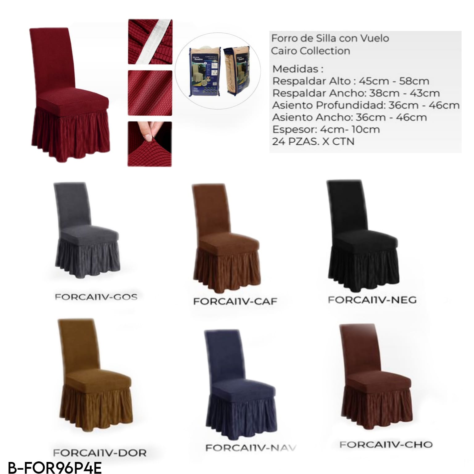 FORRO PARA SILLA (SET DE 2 UNIDADES) – B-FOR96P4E – Derek