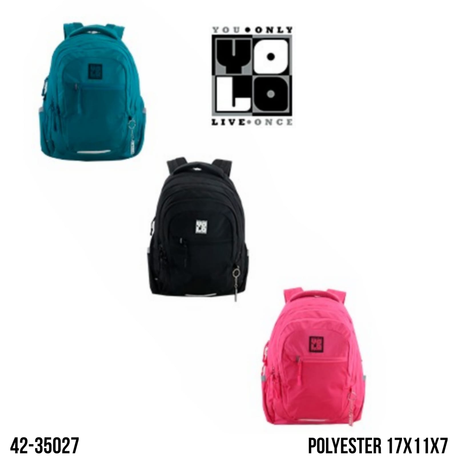 YOLO MOCHILA (17X11X7) – 42-35027 – Derek
