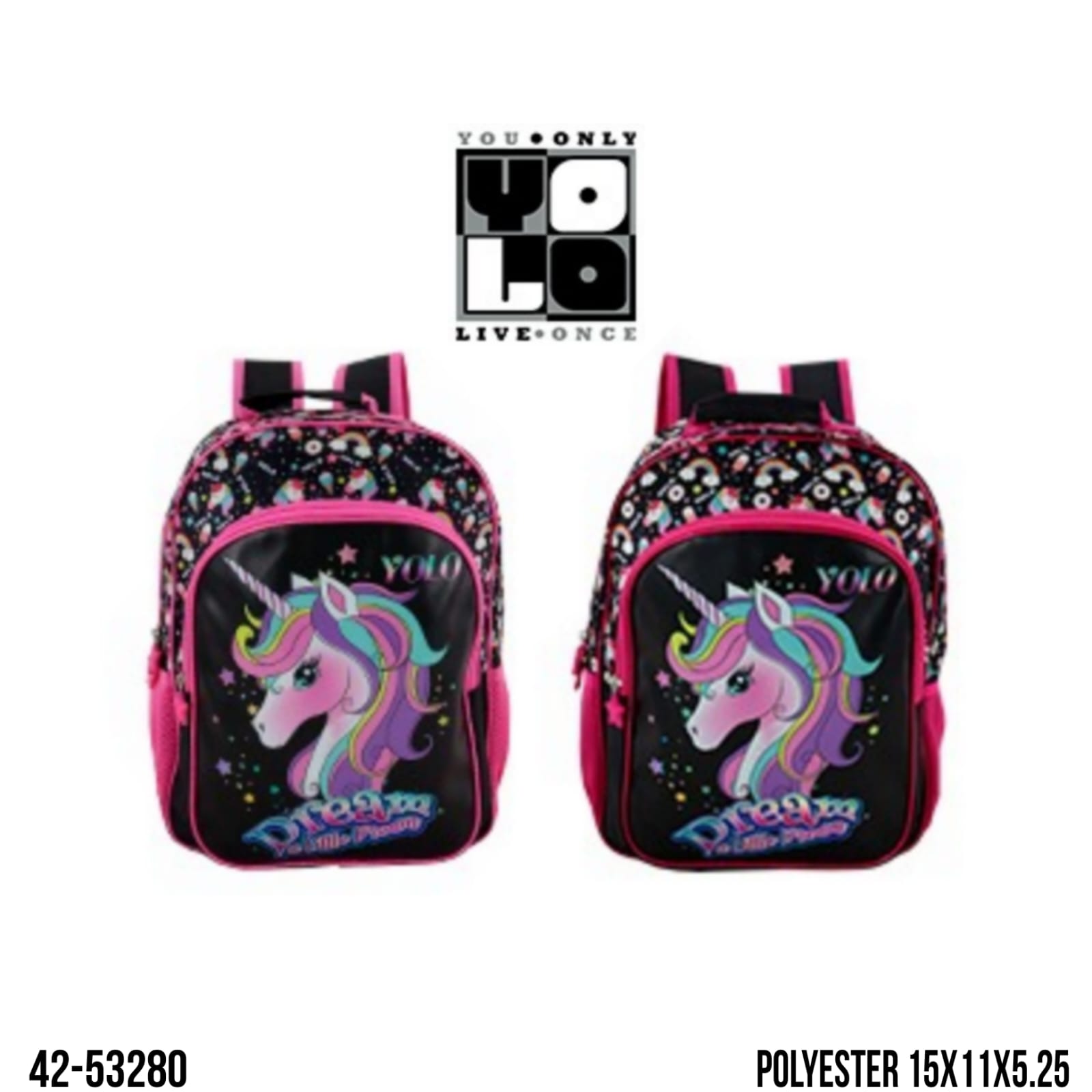 YOLO MOCHILA (15X11X5.25) – 42-53280 – Derek