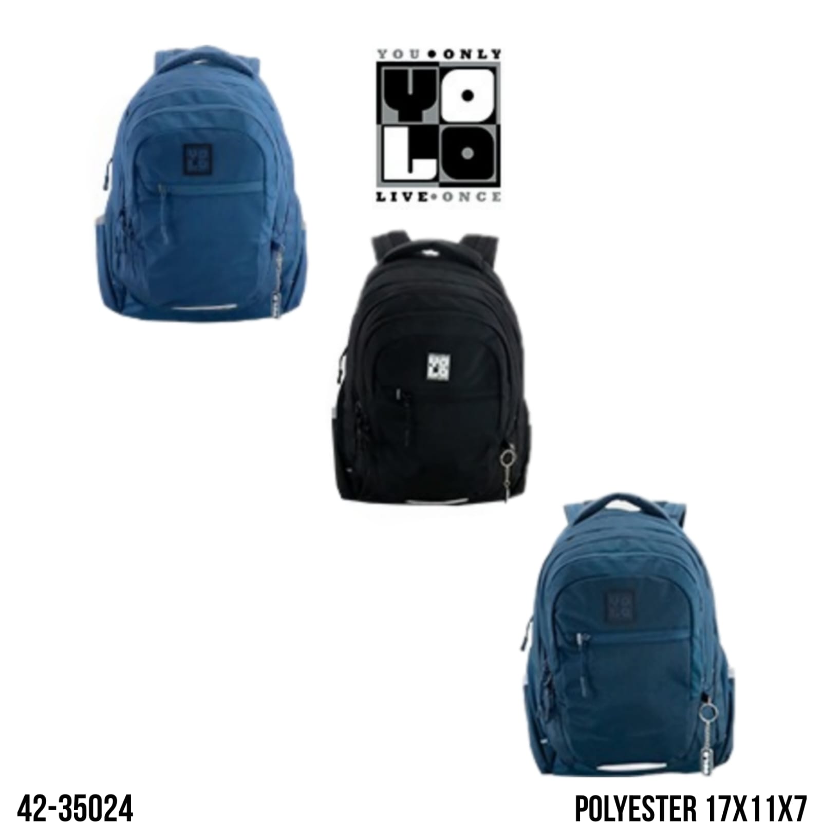 YOLO MOCHILA (17X11X7) – 42-35024 – Derek