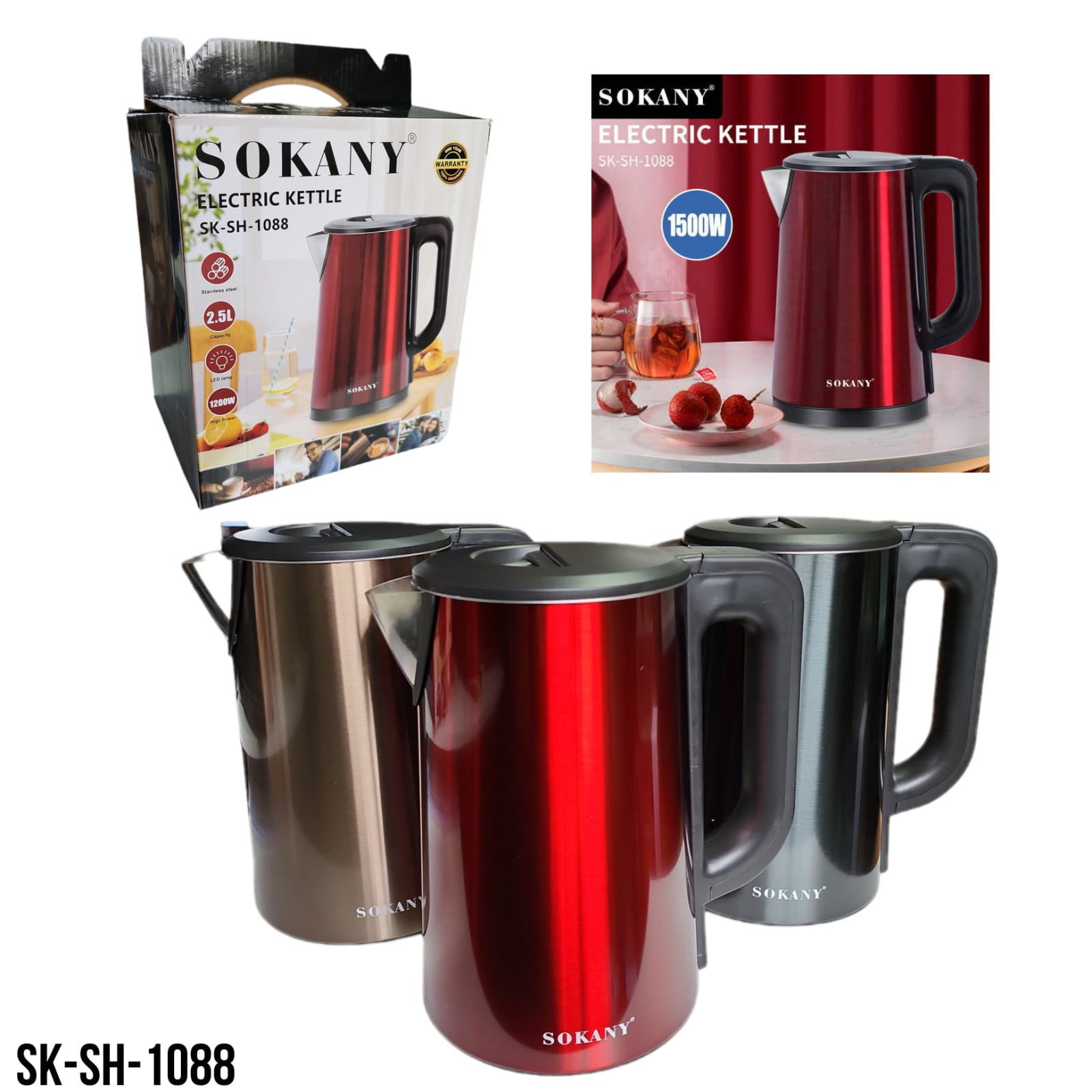 SOKANY HERVIDOR ELECTRICO – SK-SH-1088 – Derek